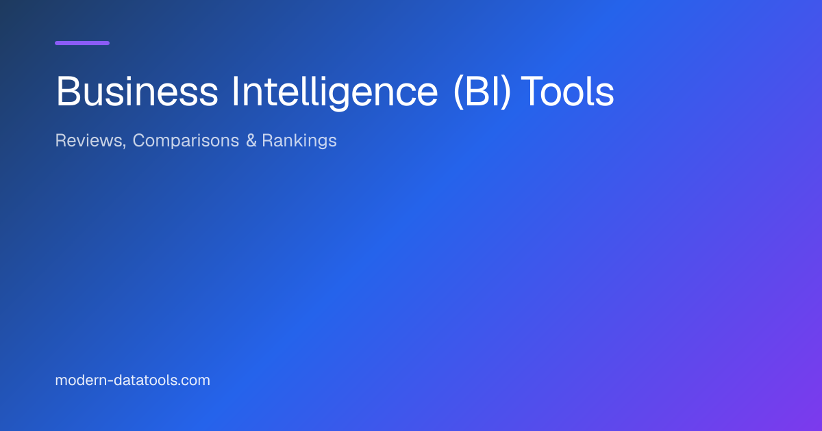 Best Business Intelligence (BI) Tools (2026) | Modern DataTools
